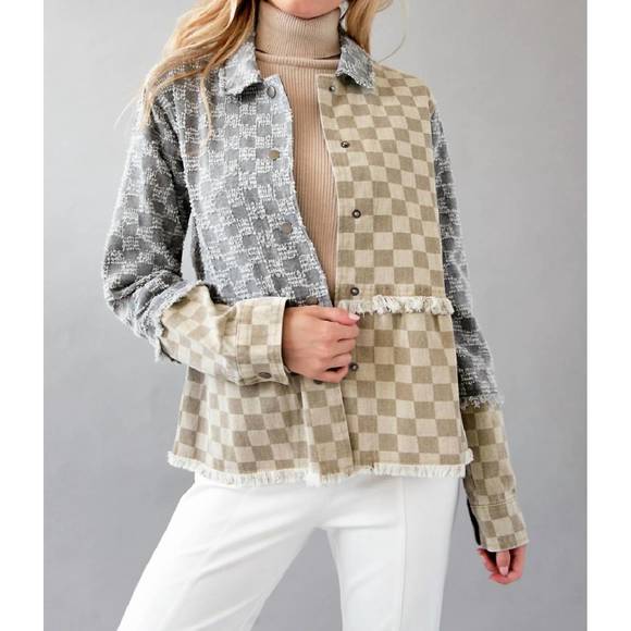 Mystree | Jackets & Coats | New Mystree Mixed Media Color Block Jacket ...